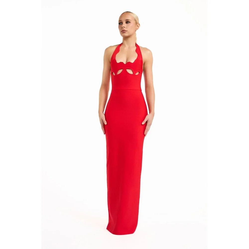 YG Collection | Dresses | Yg Collection Gianna Halter Gown Red Medium ...